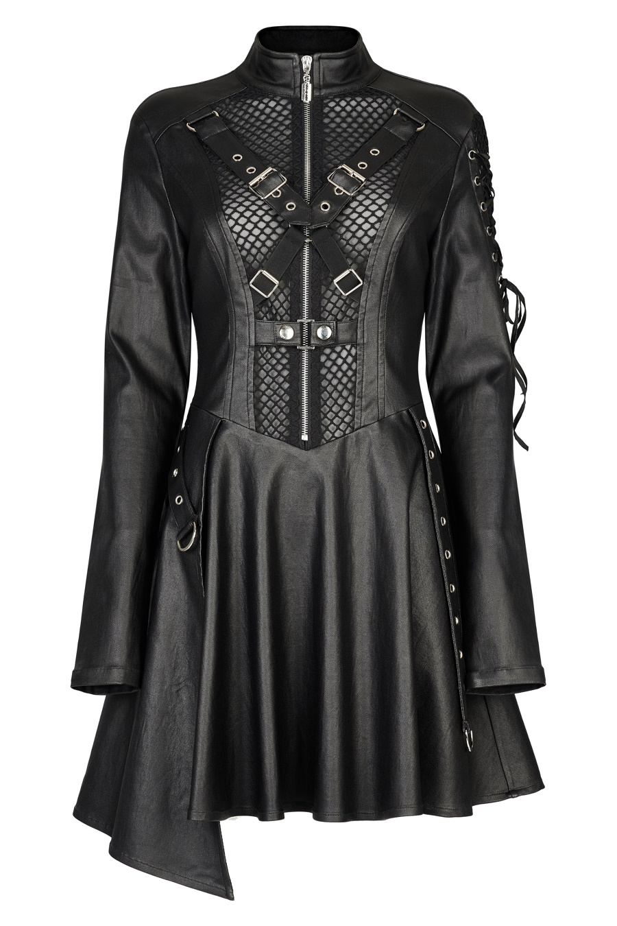 Robe gothique style bondage PUNK RAVE look cuir