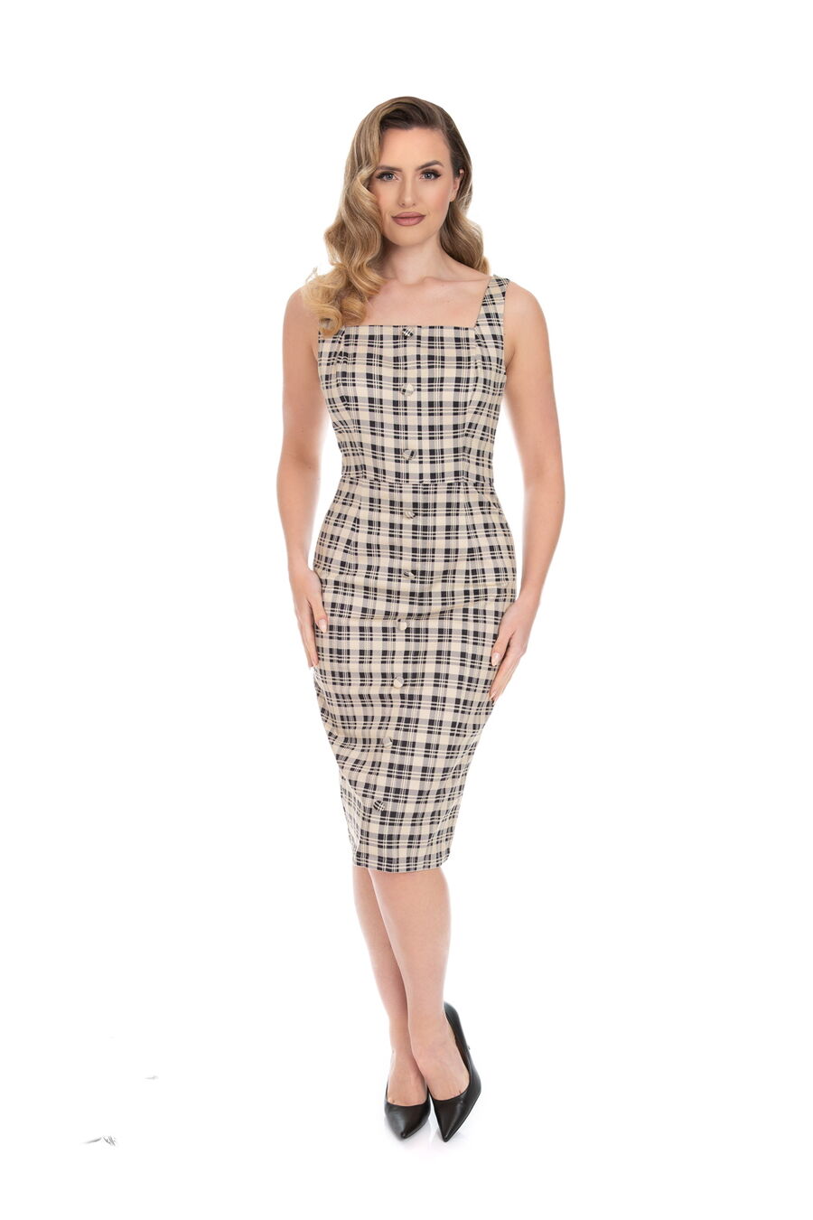 Robe crayon style pin-up années 50 HEART AND ROSES LONDON 'tina'