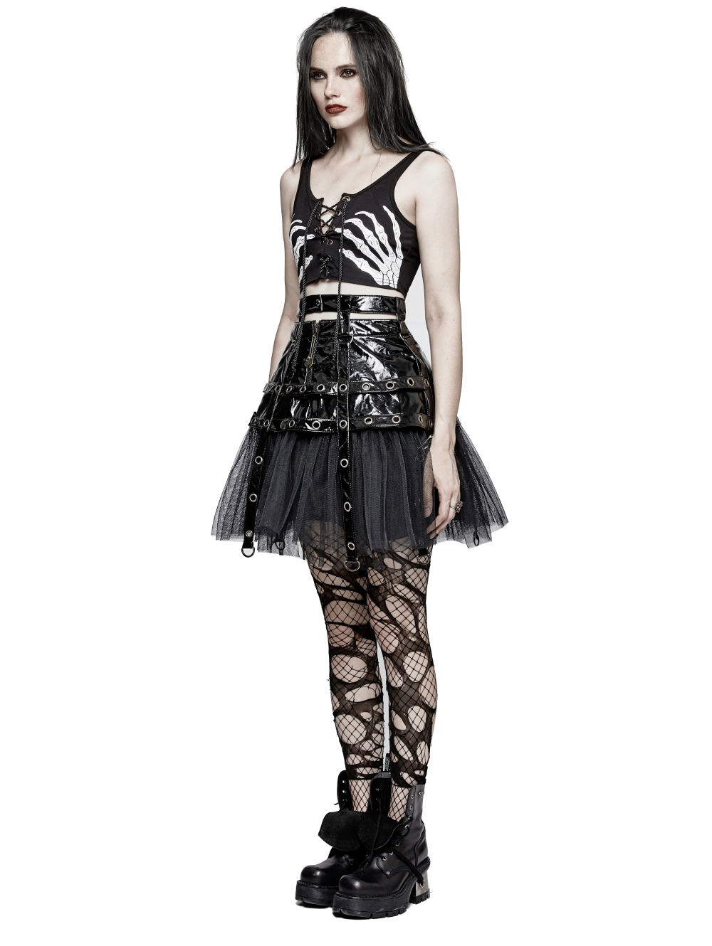 Jupe gothique pvc visual-kei PUNK RAVE