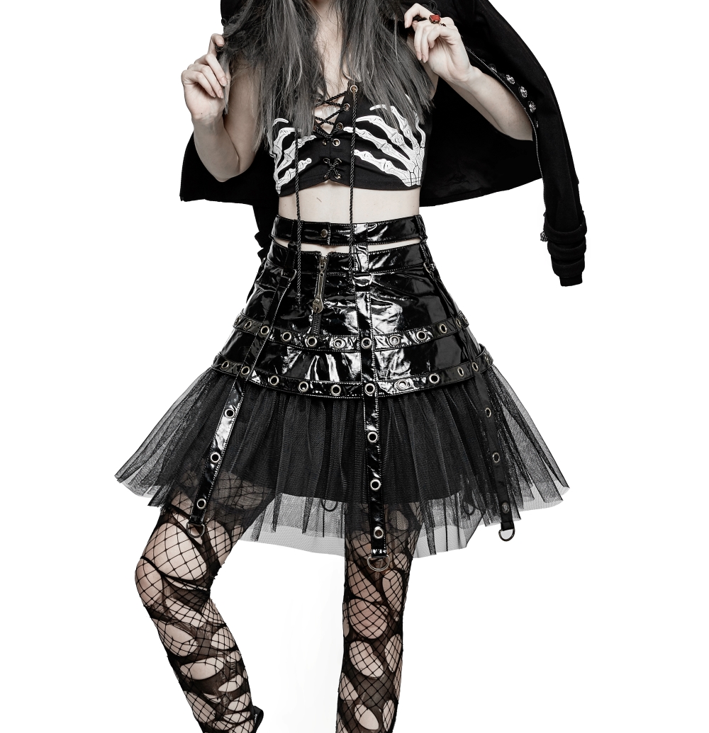 Jupe gothique pvc visual-kei PUNK RAVE
