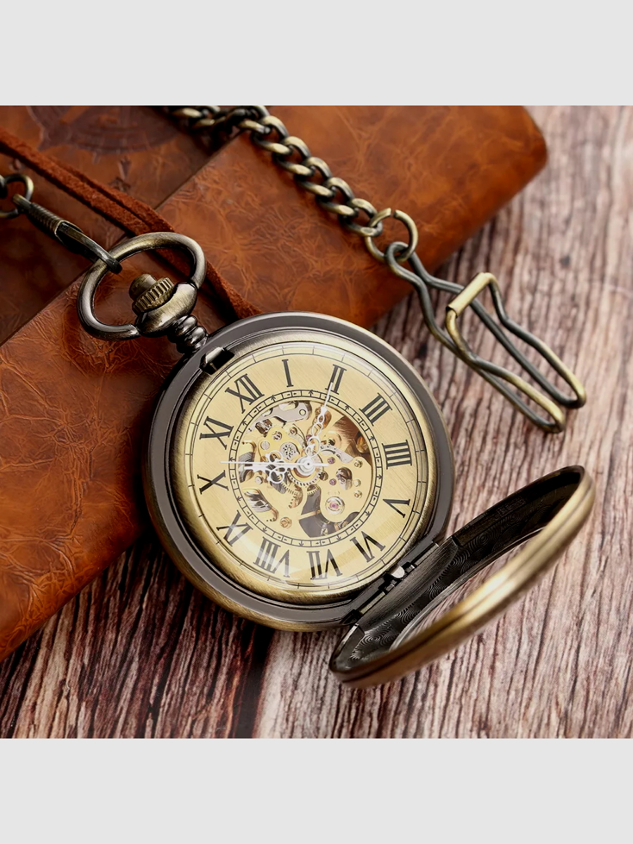 Montre à gousset steampunk de style antique fonction mécanique