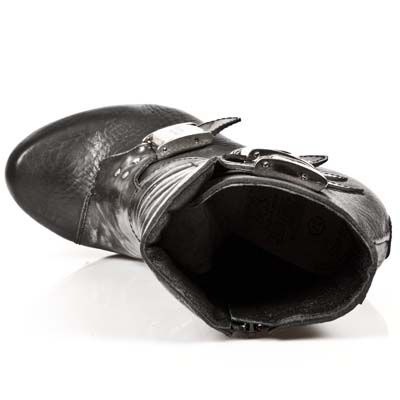 Bottines cuir New Rock M.PUNK007-C3 avec talon en métal
