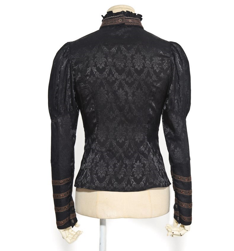Chemisier steampunk femme manches longues