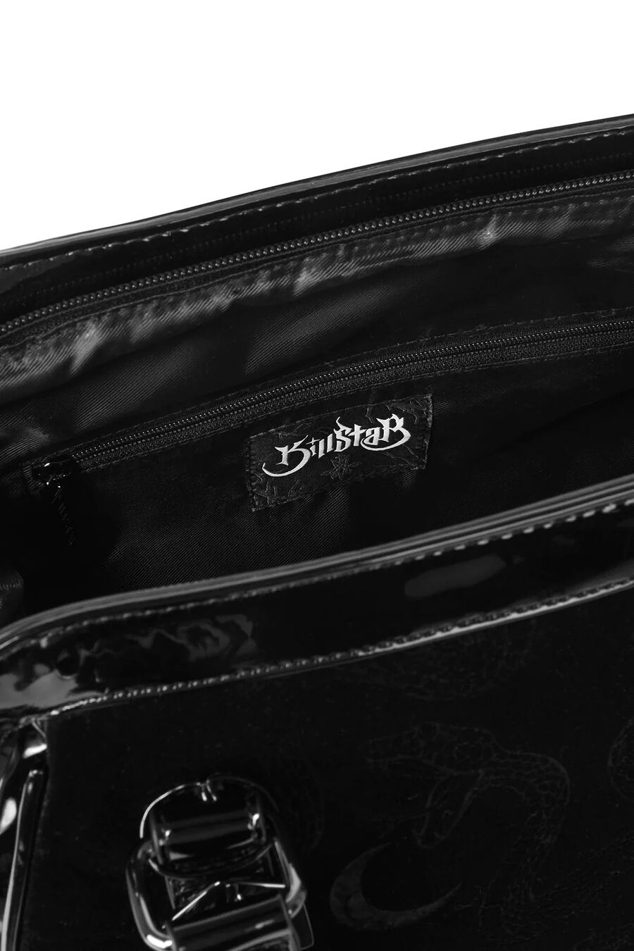 Sac à main KILLSTAR 'Time Warp' en velours et simili cuir verni